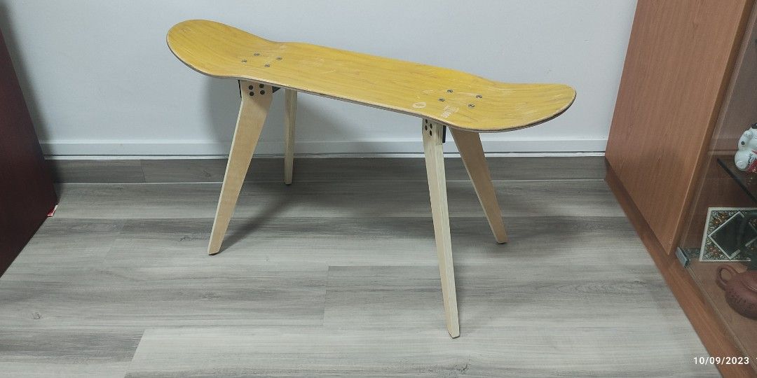 Skateboard deck stool/chair, Furniture & Home Living, Furniture, Chairs ...