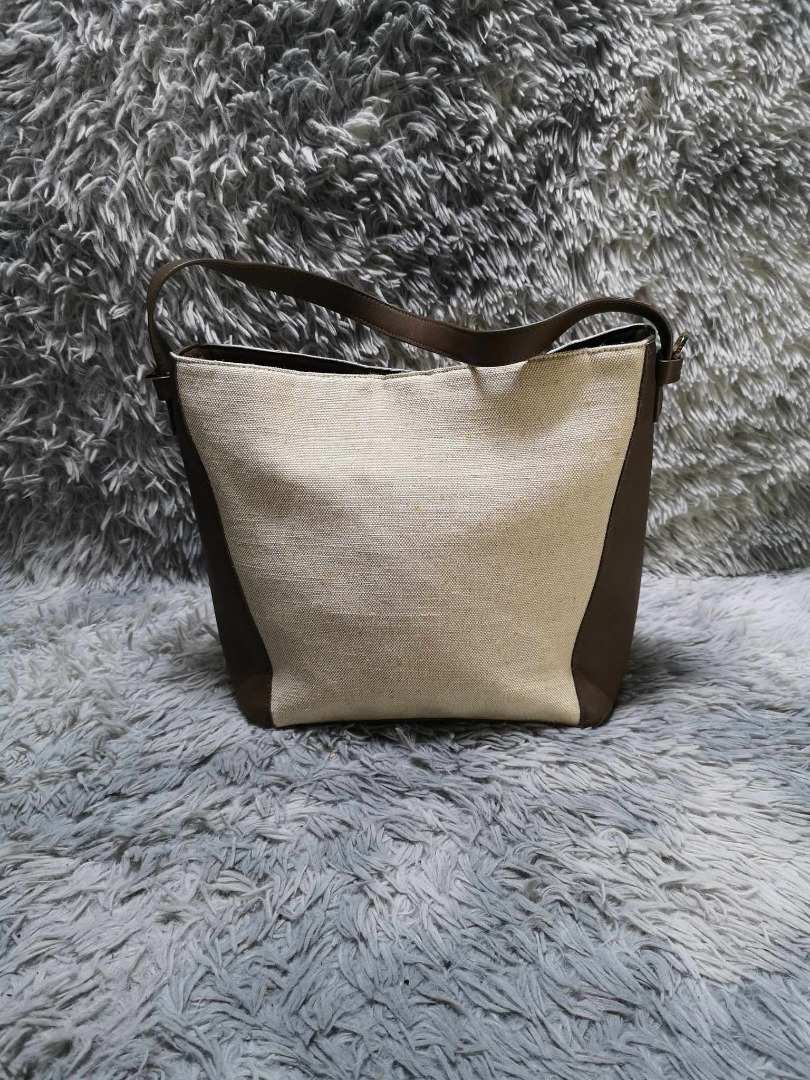 Sminarli Beige Brown Trapezoid Bag, Women's Fashion, Bags & Wallets ...