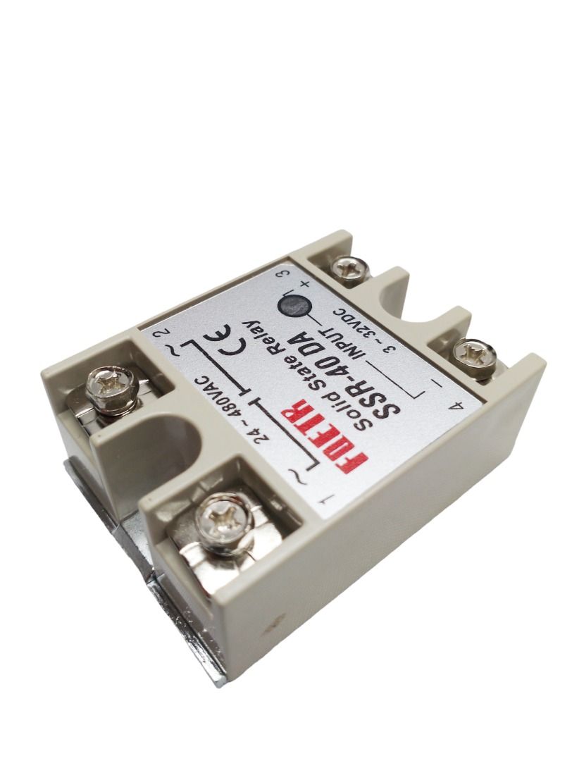 SOLID STATE RELAY SSR-40DA DC to AC, INPUT 3-32VDC OUTPUT 24-380VAC 40A SINGLE PHASE, CAR WASH ...