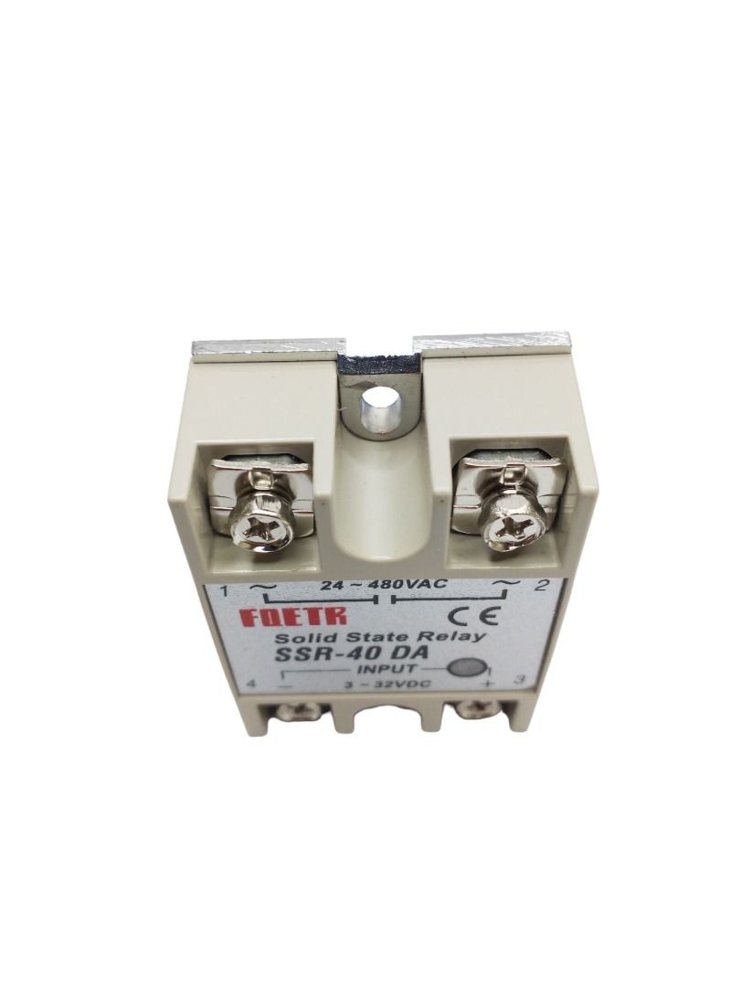 SOLID STATE RELAY SSR-40DA DC to AC, INPUT 3-32VDC OUTPUT 24-380VAC 40A SINGLE PHASE, CAR WASH ...