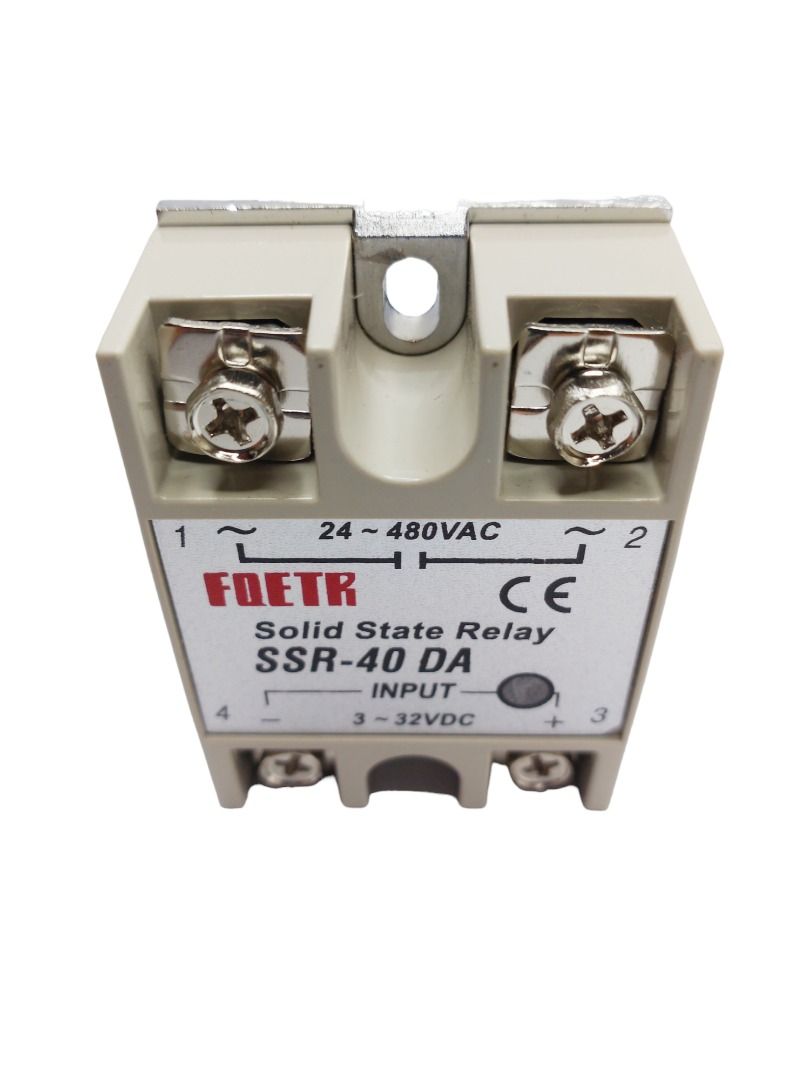 SOLID STATE RELAY SSR-40DA DC to AC, INPUT 3-32VDC OUTPUT 24-380VAC 40A SINGLE PHASE, CAR WASH ...