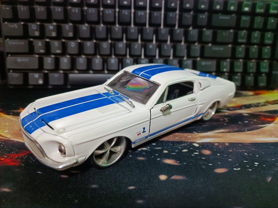 SUNNYSIDE GT500KR 1968 SHELBY WHITE 1/24 SCALE, Hobbies & Toys, Toys ...