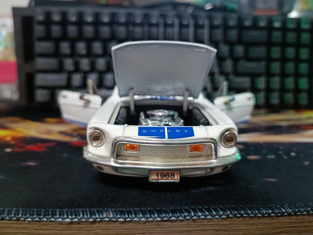SUNNYSIDE GT500KR 1968 SHELBY WHITE 1/24 SCALE, Hobbies & Toys, Toys ...