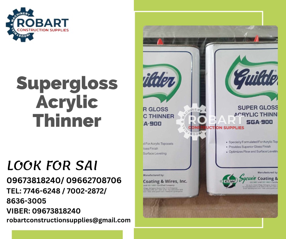 Supergloss Acrylic Thinner, Commercial & Industrial, Construction Tools & Equipment on Carousell