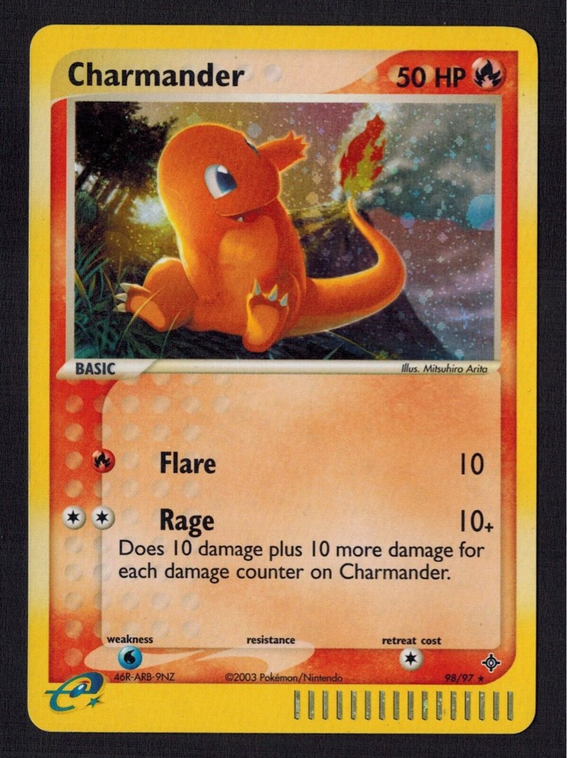TCG Charmander - 98/97 Secret Rare Holo Ex Dragon, Hobbies & Toys, Toys ...