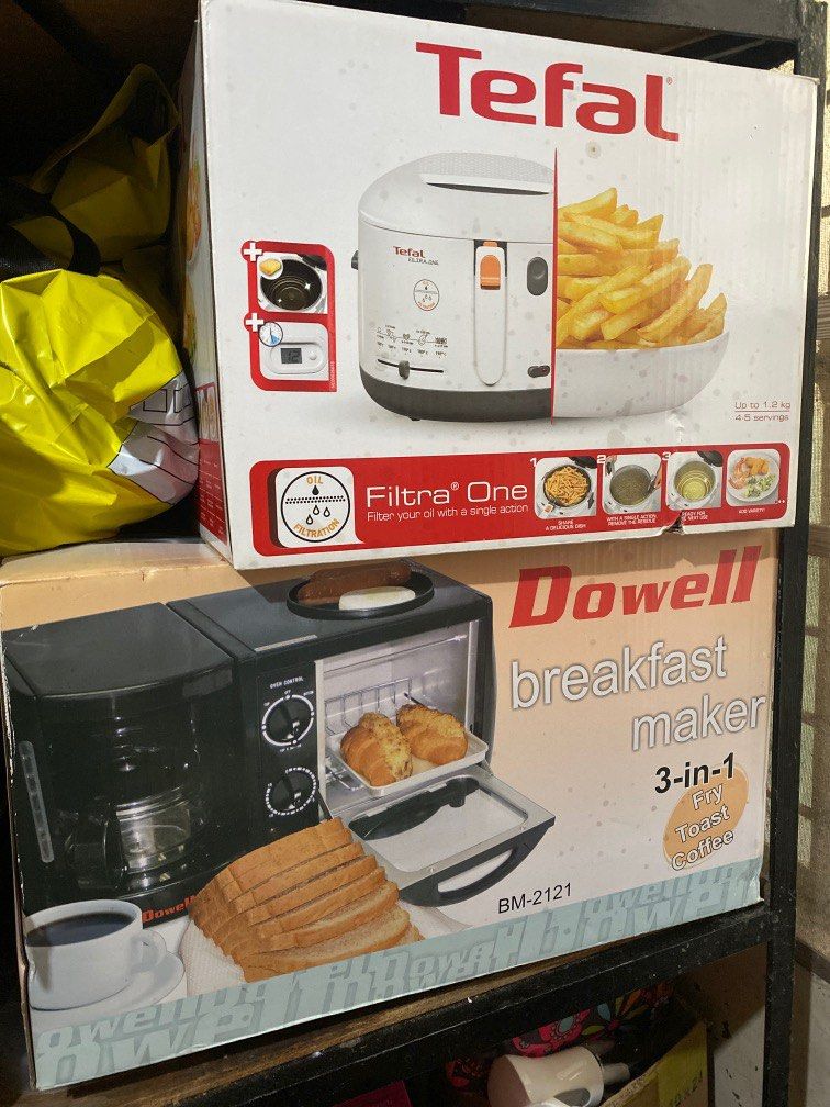 Tefal deep fryer and dowell breakfast maker bundle all new, Furniture ...