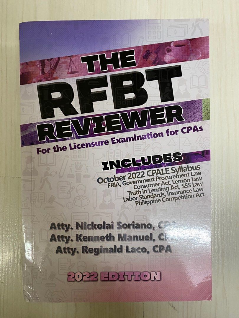 The RFBT Reviewer by Soriano, Manuel, Laco (2022 Edition), Hobbies ...