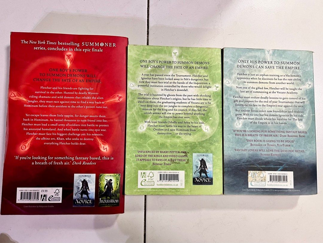 The Summoner Series by Taran Matharu (the novice, the inquisition, the ...