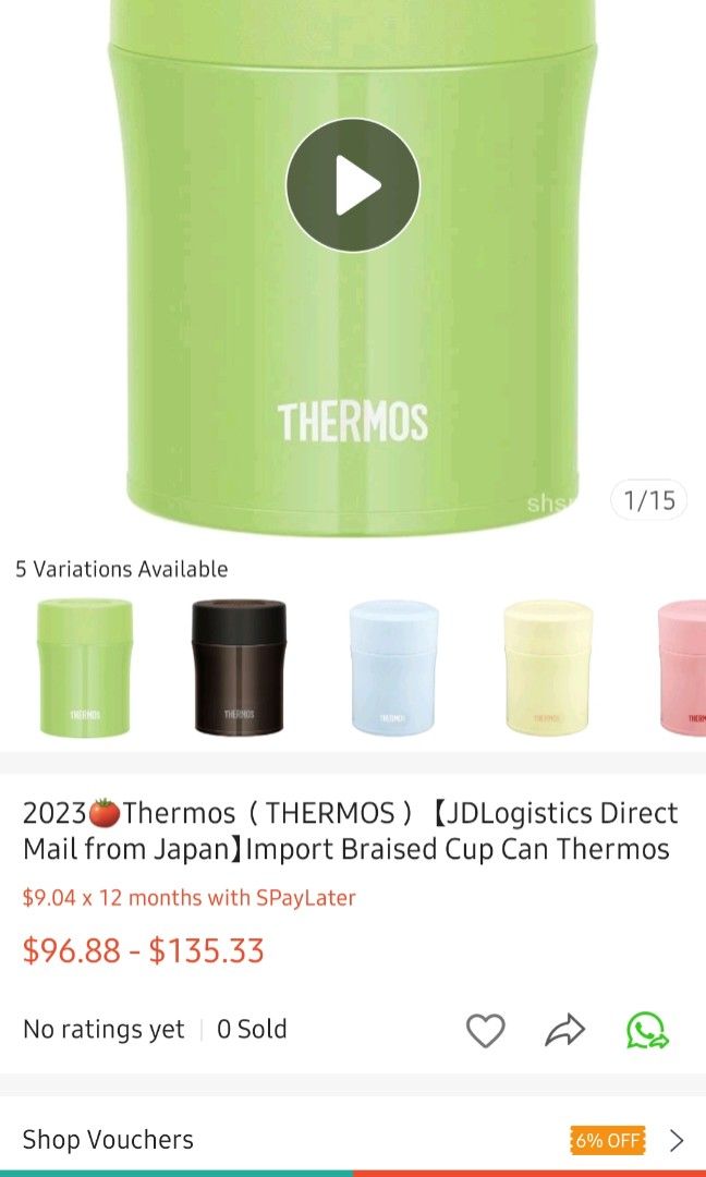 Thermos vacuum good container 0.5L, Furniture & Home Living ...