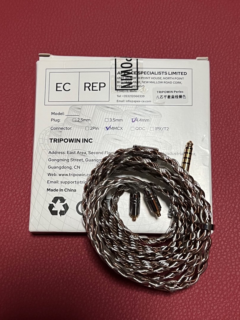 Tripowin Perles MMCX 4.4mm iem audio cable, Audio, Other Audio Equipment on Carousell