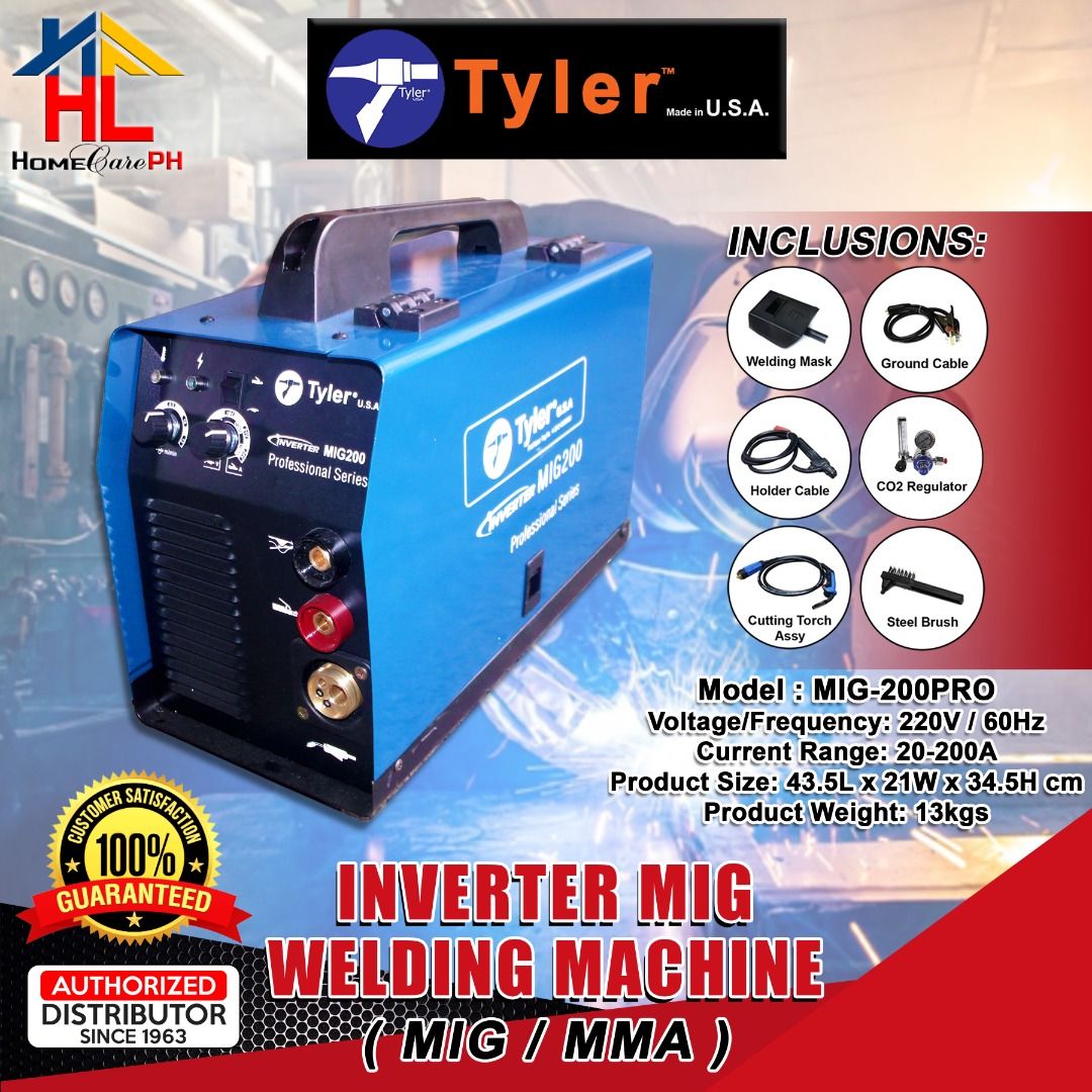 Tyler MIG -200PRO Inverter MIG Professional Series Welding Machine 200A ...