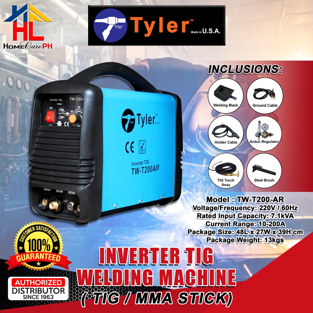 Tyler TW-T200AR Inverter TIG Welding Machine 160A, Commercial & Industrial, Industrial Equipment ...