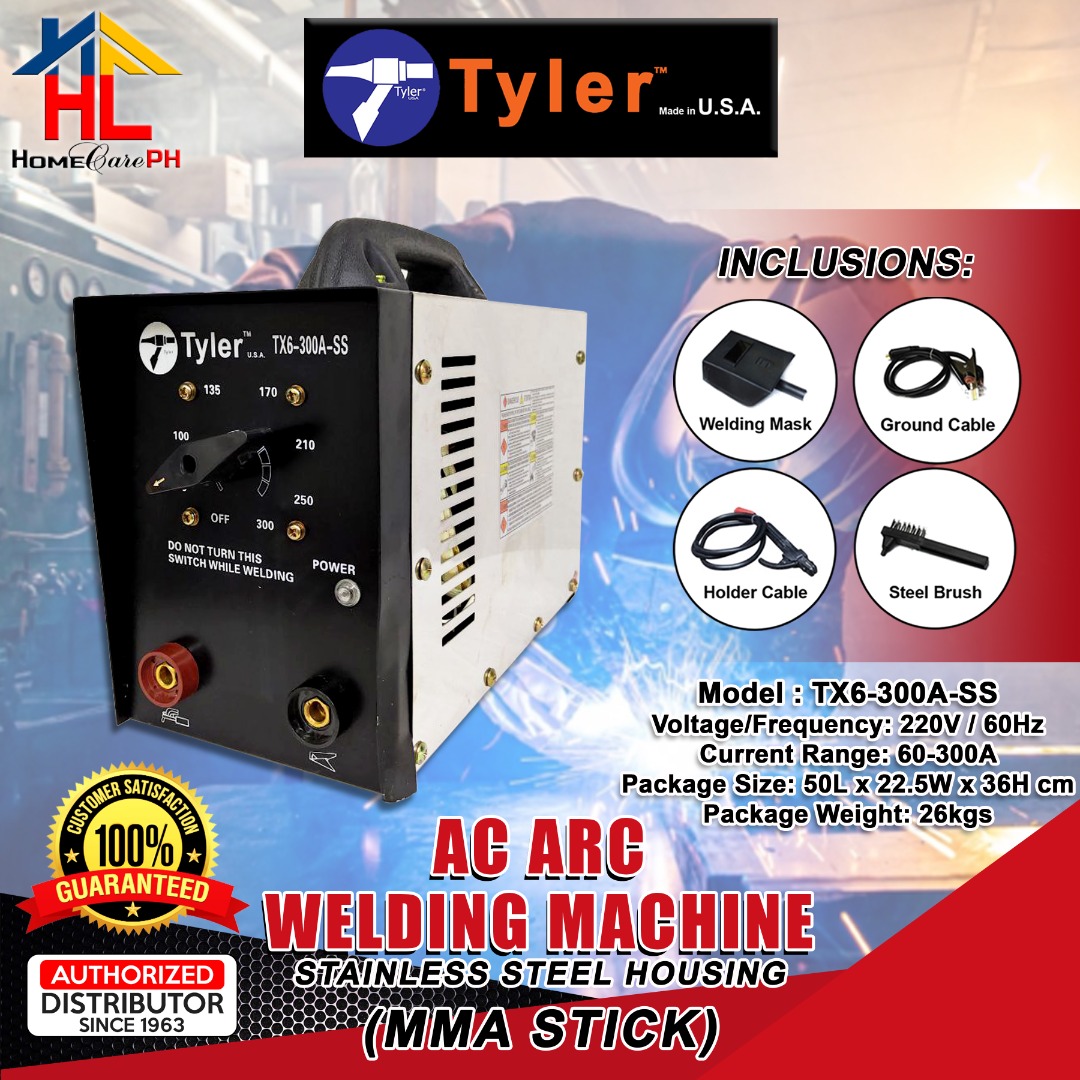 Tyler TX6-300A-SS Stainless Steel Housing AC ARC Welding Machine 300A ...