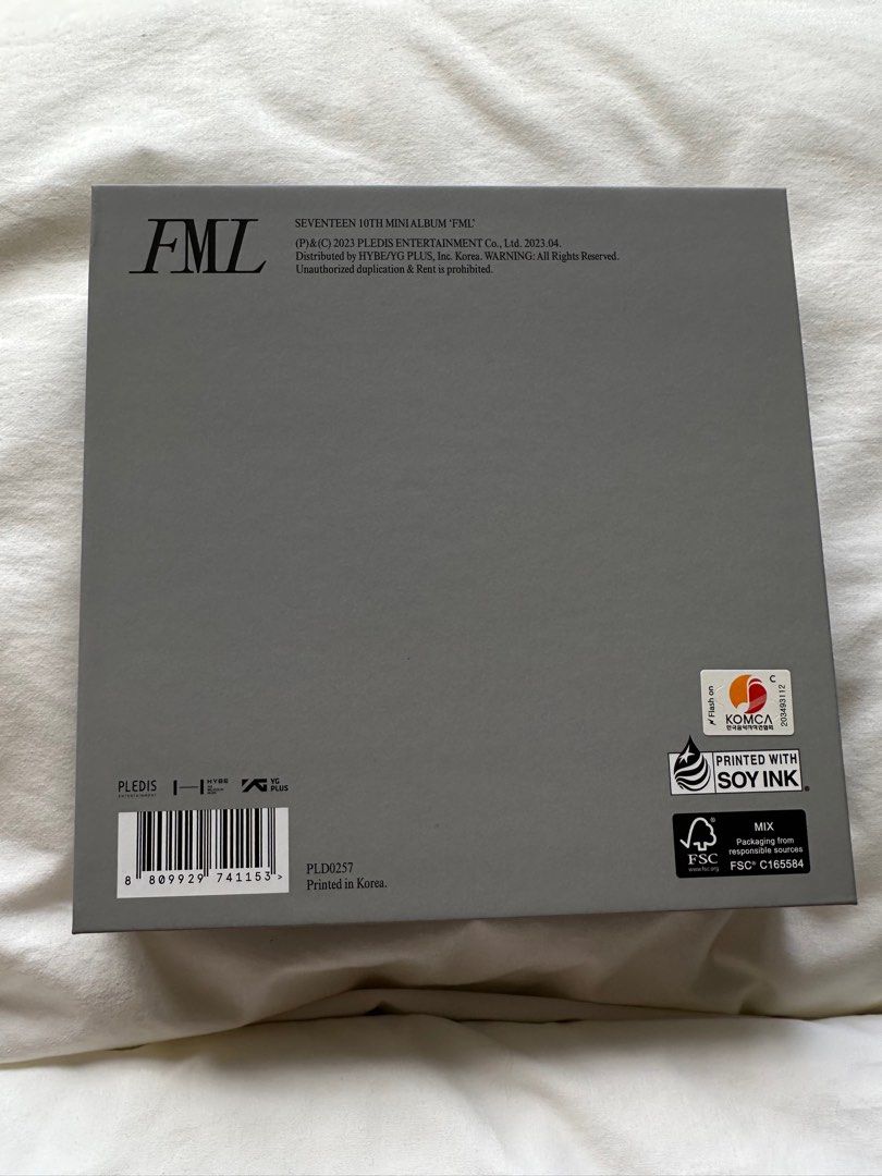 Unsealed FML Carat Version Album - Jeonghan Binder (complete inclusions ...