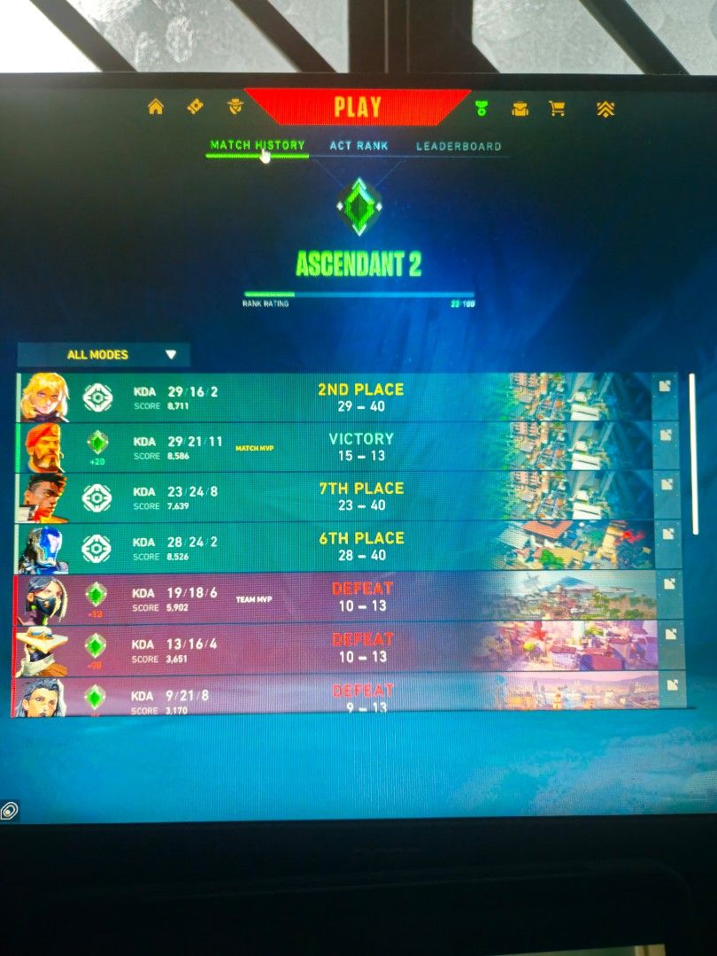 Valorant Account peak Asc 2 (Open to Nego), Video Gaming, Video Games ...