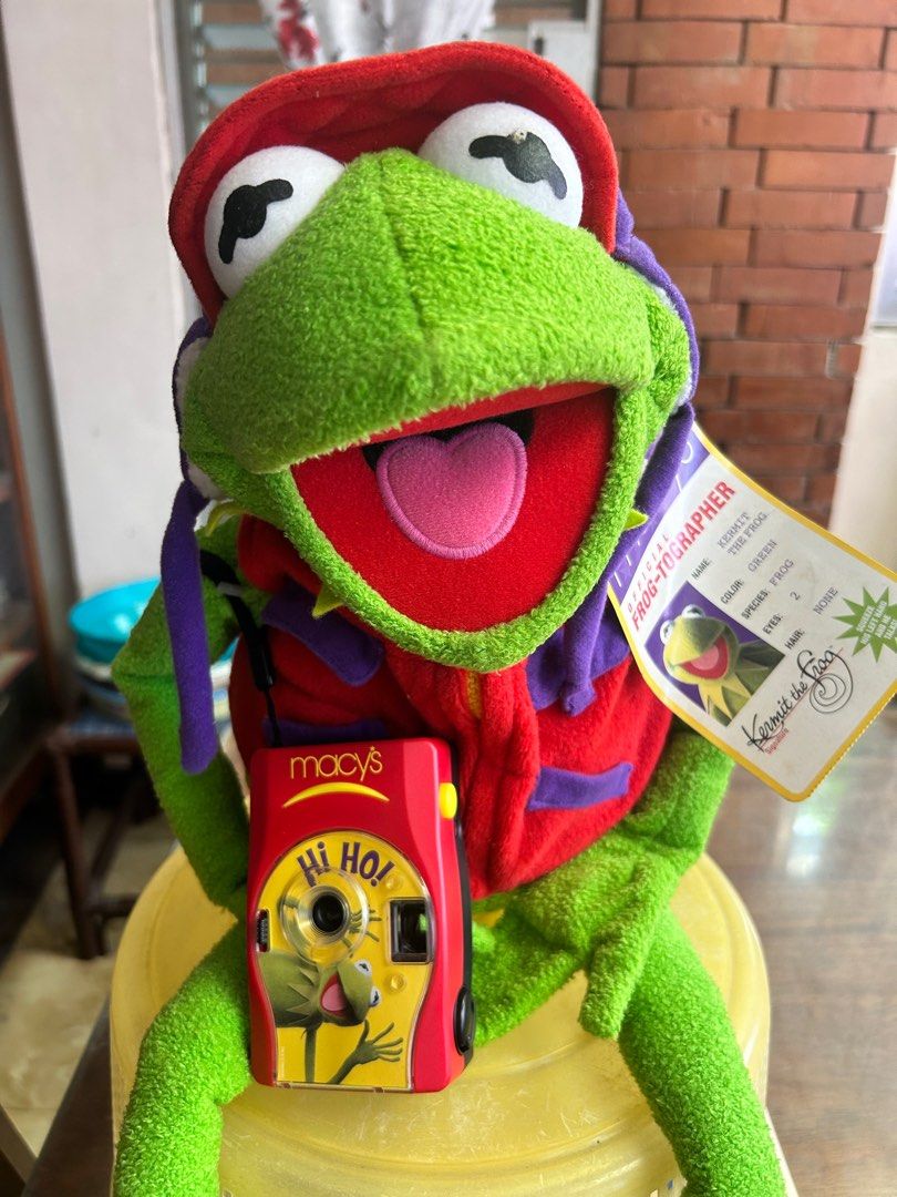 Vintage Kermit The Frog-Tographer Stuff Toy, Hobbies & Toys, Toys ...