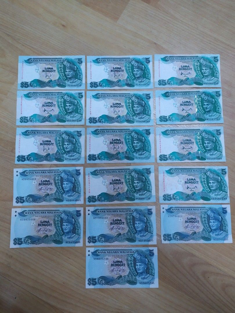 Vintage Ringgit Malaysia RM 5 Note, Hobbies & Toys, Collectibles ...