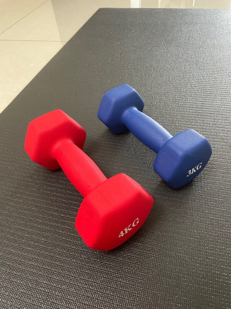 Vinyl Neoprene Coated Dumbbell, Sports Equipment, Exercise & Fitness ...