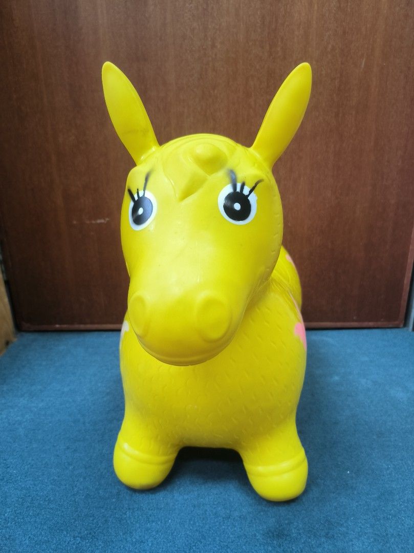 Yellow Bouncing horse rody rubber ride on, Babies & Kids, Infant ...