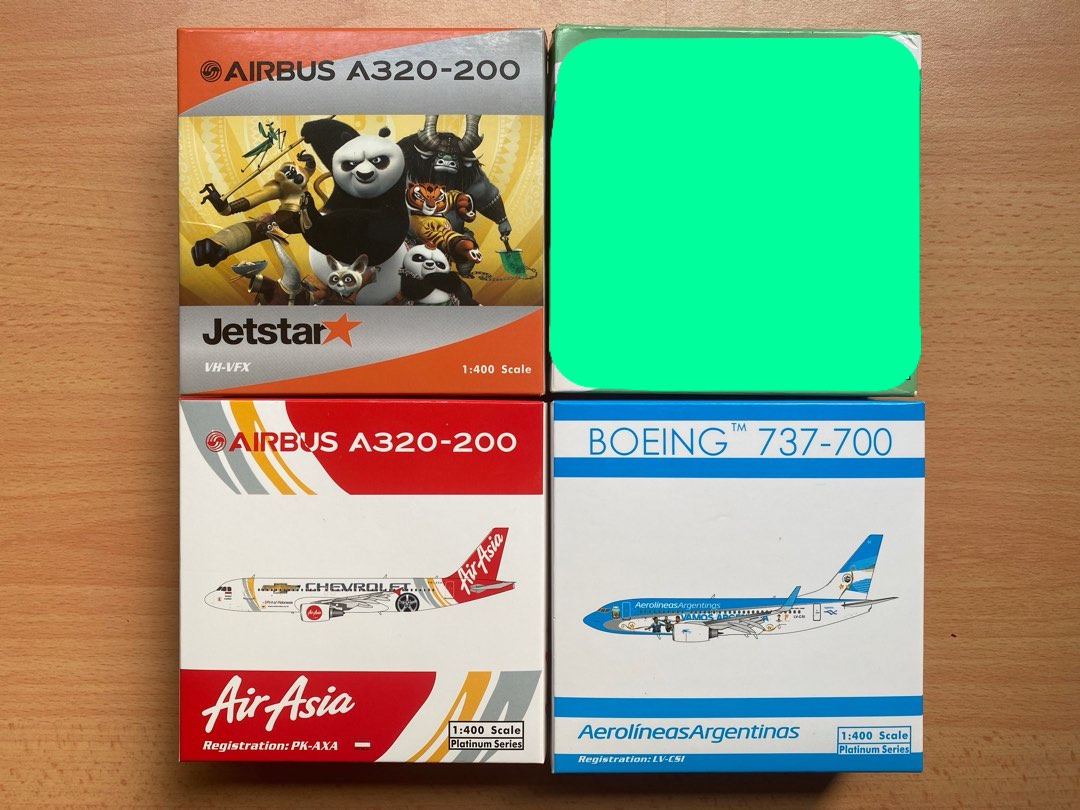 1/400 Phoenix A320 B737 JetStar NOK Air Asia, Airbus Boeing, Nt Gemini ...