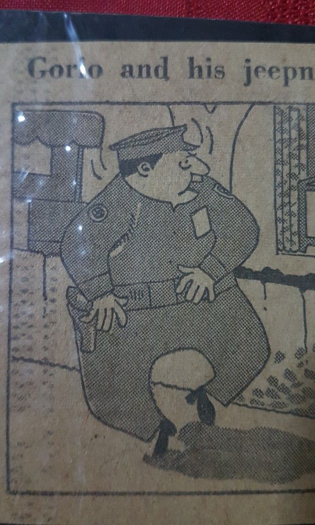 1956 RARE Manila Times Gorio and his Jeepney Comic Strip Ben Alcantara ...