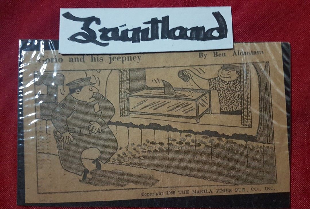 1956 RARE Manila Times Gorio and his Jeepney Comic Strip Ben Alcantara ...