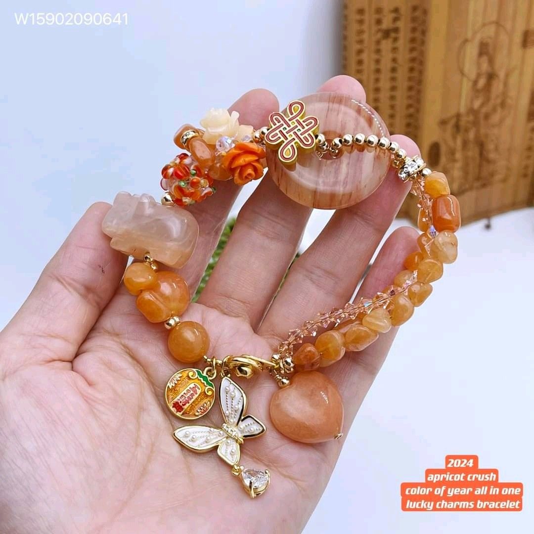 2024 apricot crush color of the year bracelet, Women's Fashion, Jewelry ...