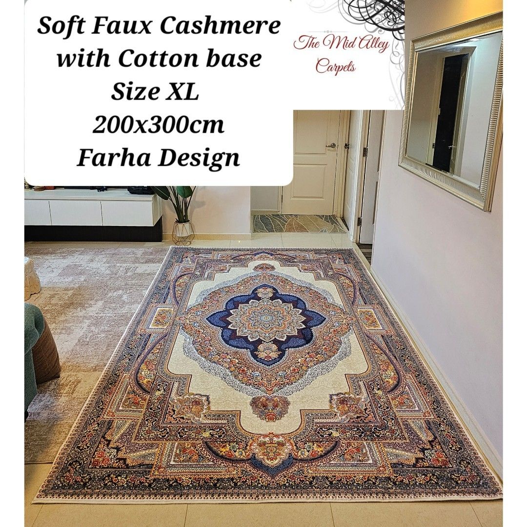 Carpet - Soft Faux Cashmere With Cotton Base - *Turkish* - 200x300cm ...