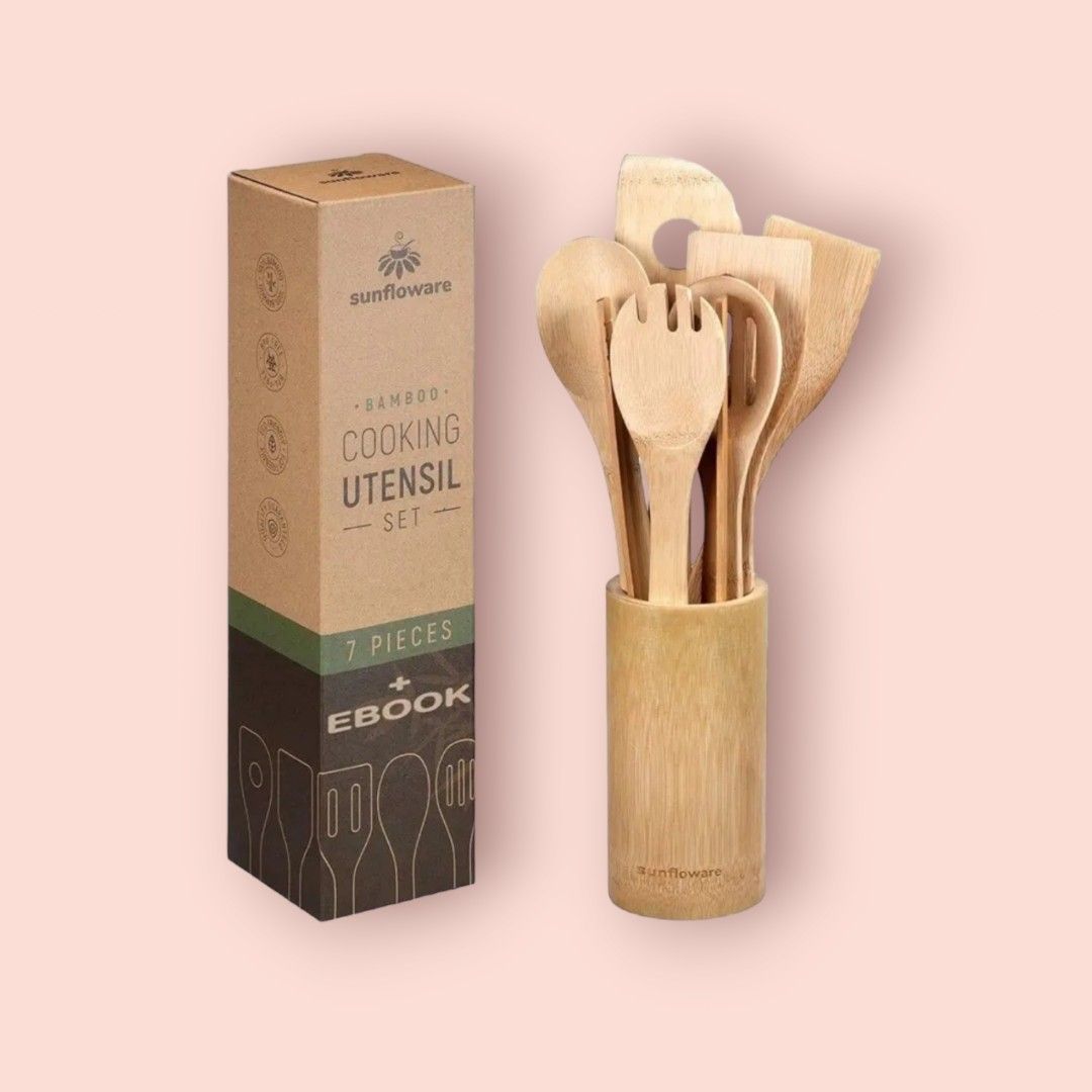 8 in 1 Eco- Friendly Bamboo Kitchen Utensils, Furniture & Home Living ...