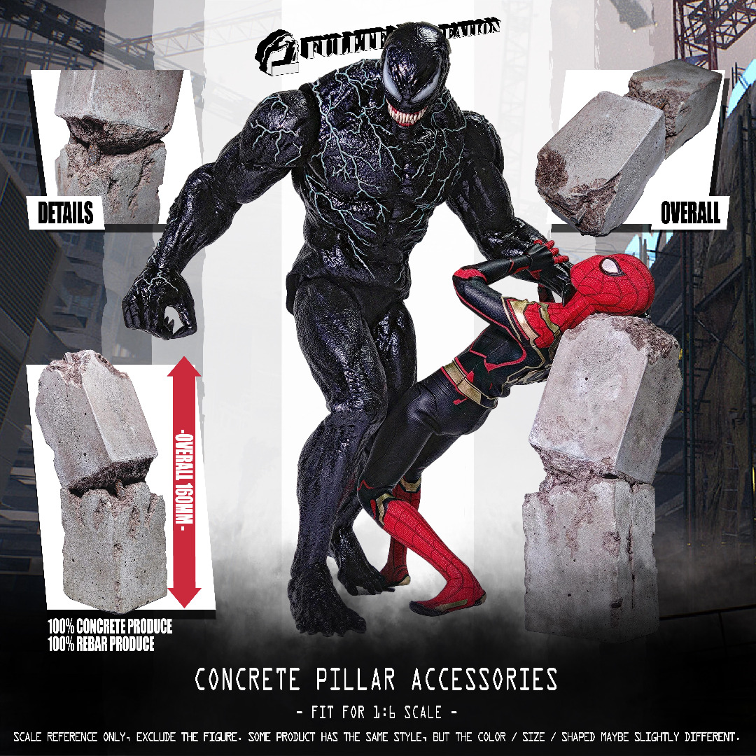 混凝土柱躉場景地台配件 Concrete pillar accessories 不包括 marvel HT hottoys venom ...