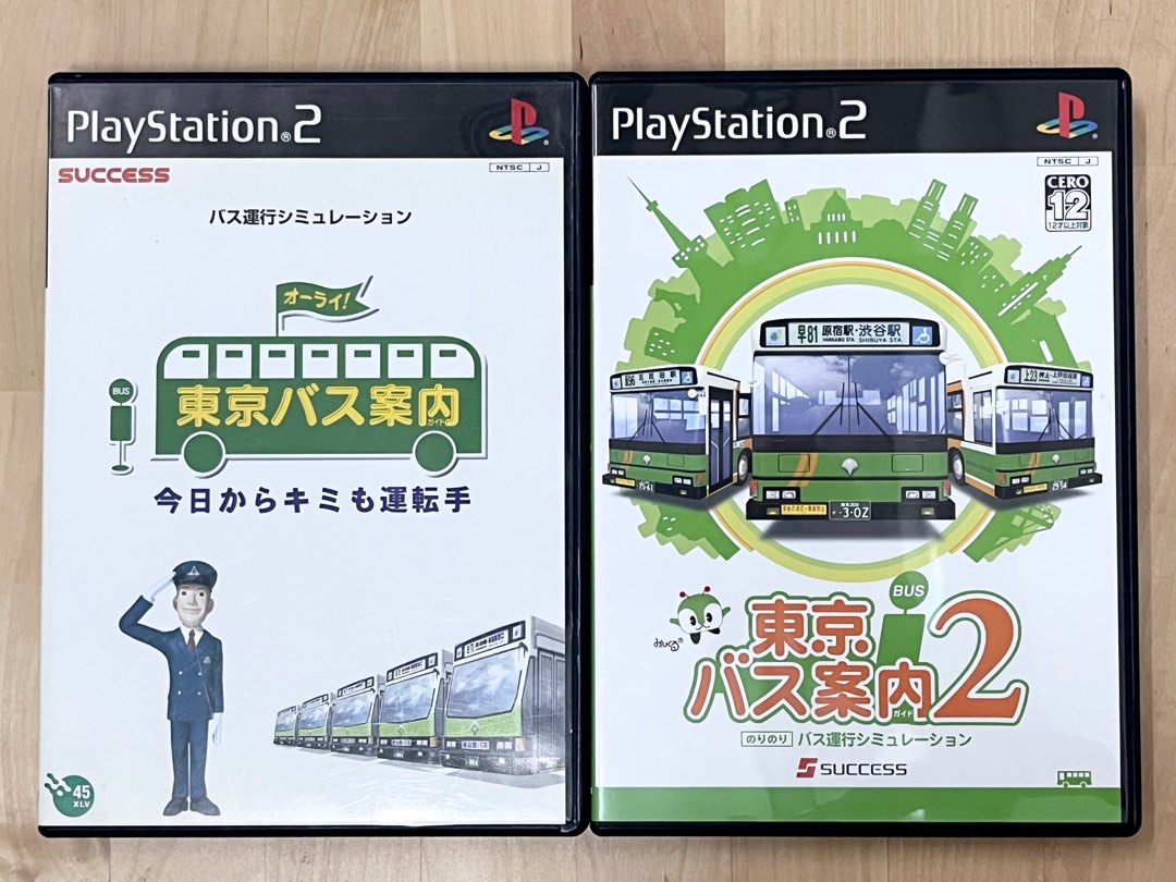 日版 PS2 SEGA SUCCESS 東京巴士案內 TOKYO BUS GUIDE 1 & 2 BUS DRIVER SIMULATION ...