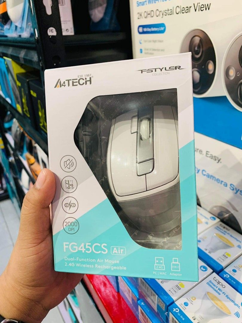 ⭐A4Tech FG45CS Air Fstyler Dual-Function Air Mouse 2.4G Wireless ...