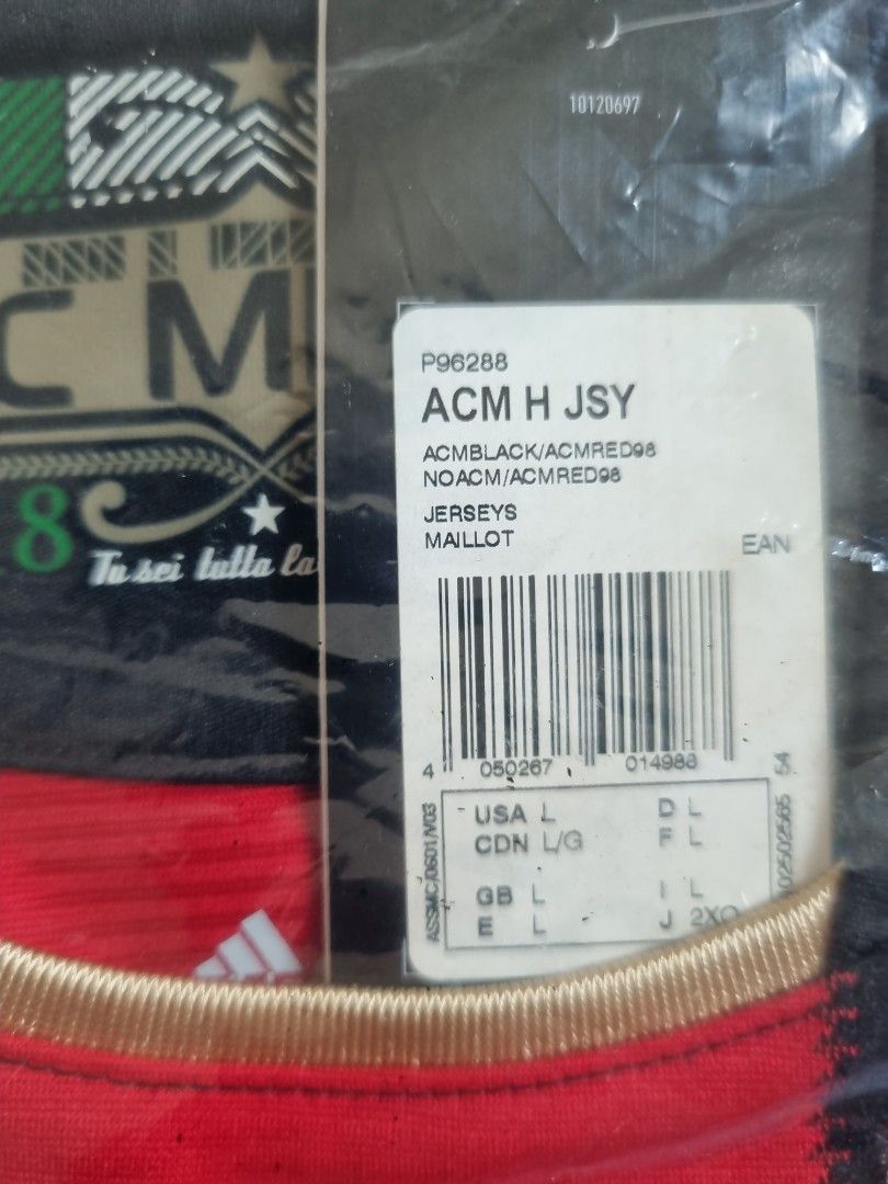 AC Milan 10/11 Jersey, Men's Fashion, Activewear on Carousell