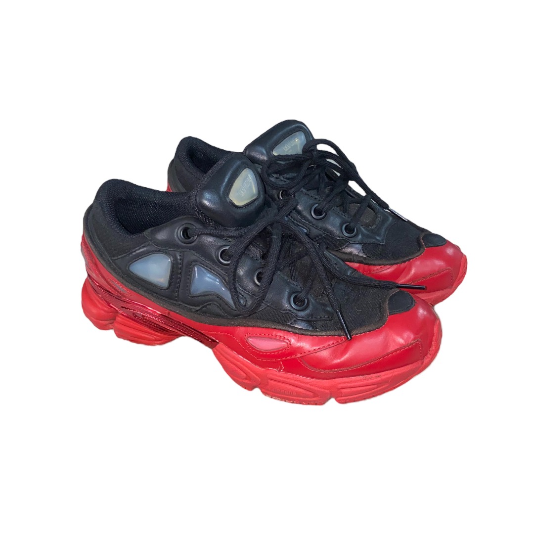 ADIDAS OZWEEGO 3 X RAF SIMONS black scarlet , Fesyen Pria, Sepatu ...
