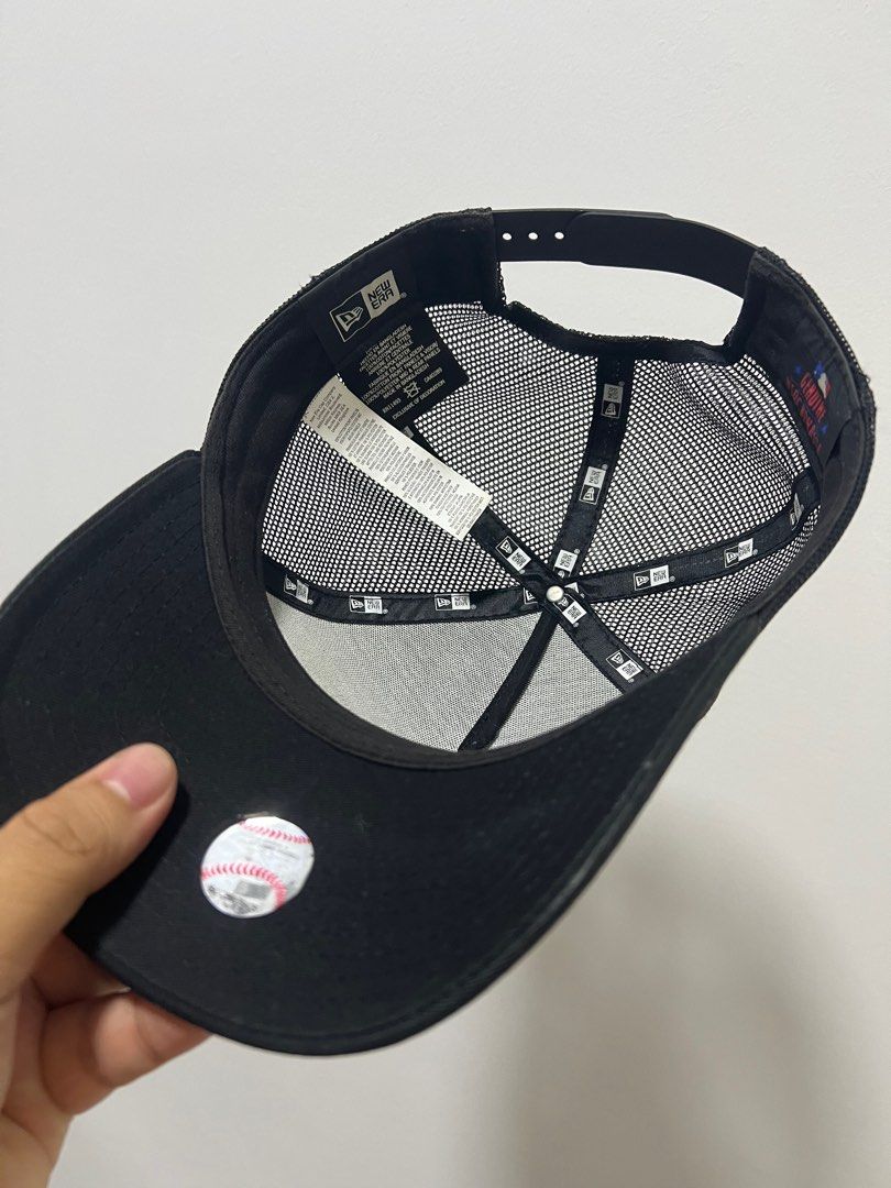 Adjustable New Era New York All Black Baseball Cap, Men's Fashion ...