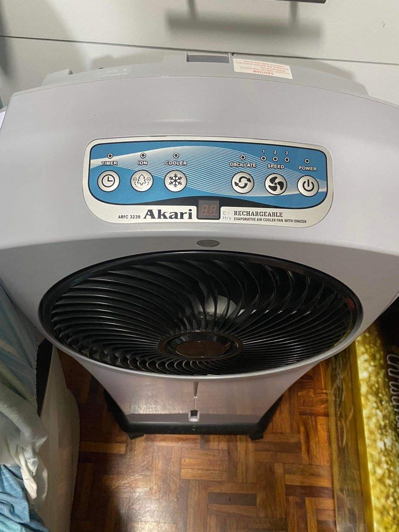 Akari Rechargeable Air Cooler, Furniture & Home Living, Lighting & Fans ...