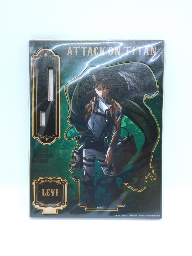 Attack on Titan Wood Stand Levi Authentic, Hobbies & Toys, Memorabilia ...