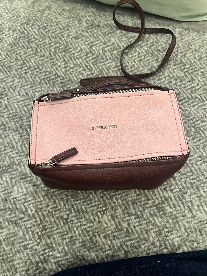 Authentic Givenchy Mini Pandora Tricolor oxblood,pink and white, Women ...