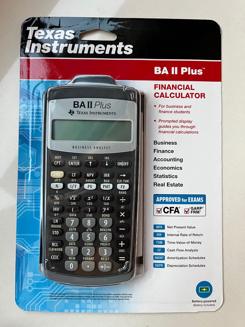 BA II Plus Financial Calculator, Computers & Tech, Office & Business ... BA II Plus Financial Calculator, Computers & Tech, Office & Business ...