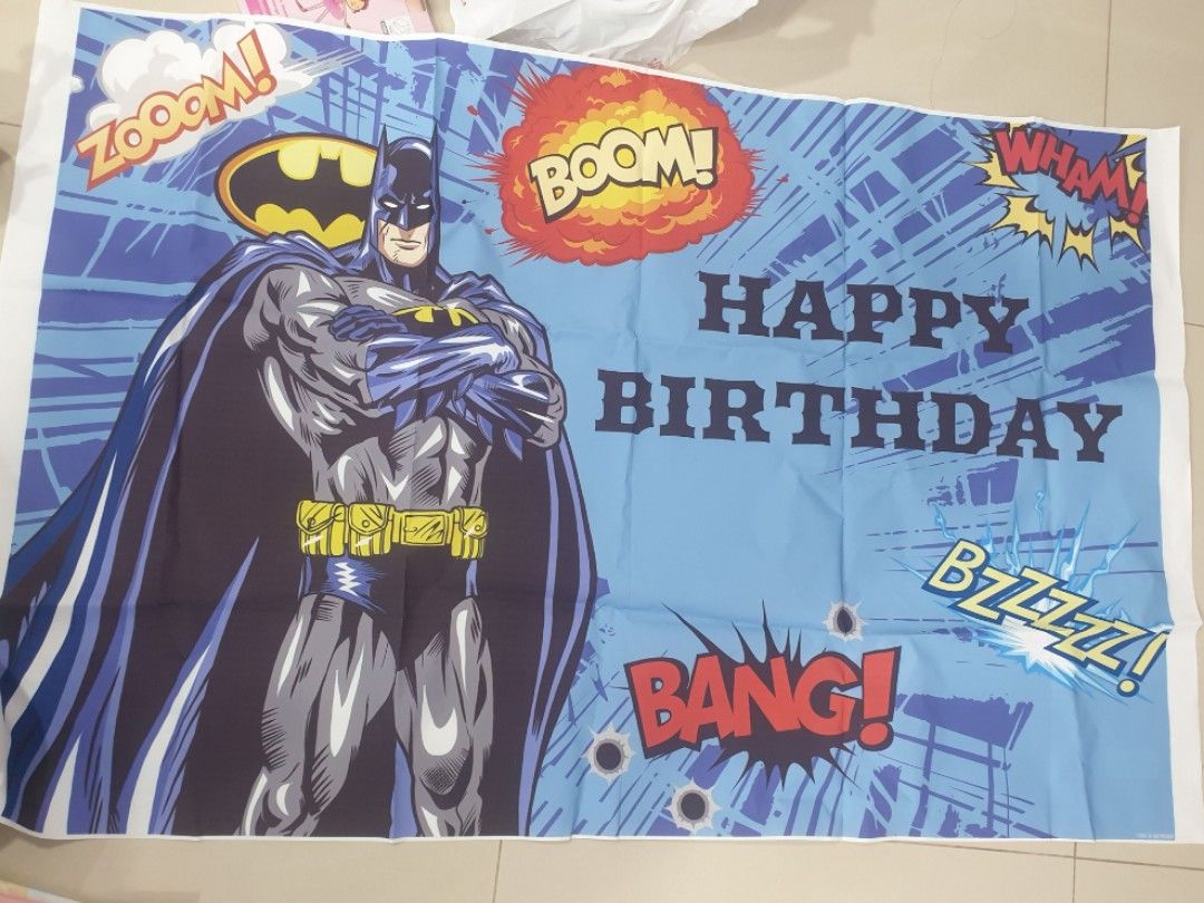 Batman Banner Backdrop, Hobbies & Toys, Stationery & Craft, Occasions ...