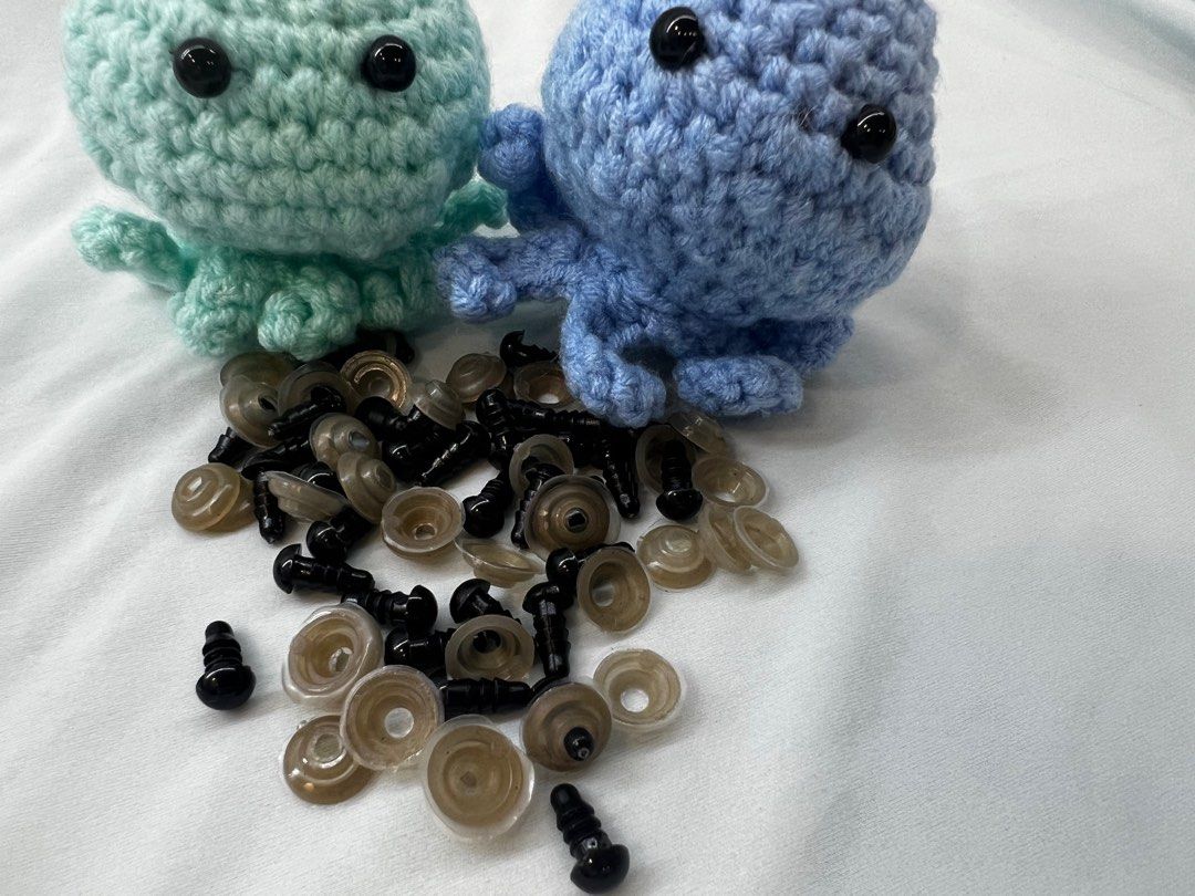 Black Plastic Safety Eyes (1 pack 10 eyes) for Amigurumi for Crochet ... Black Plastic Safety Eyes (1 pack 10 eyes) for Amigurumi for Crochet ...