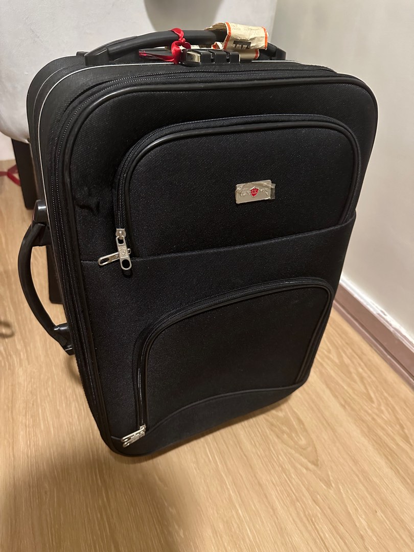 Black Travel Luggage, Hobbies & Toys, Travel, Luggage on Carousell