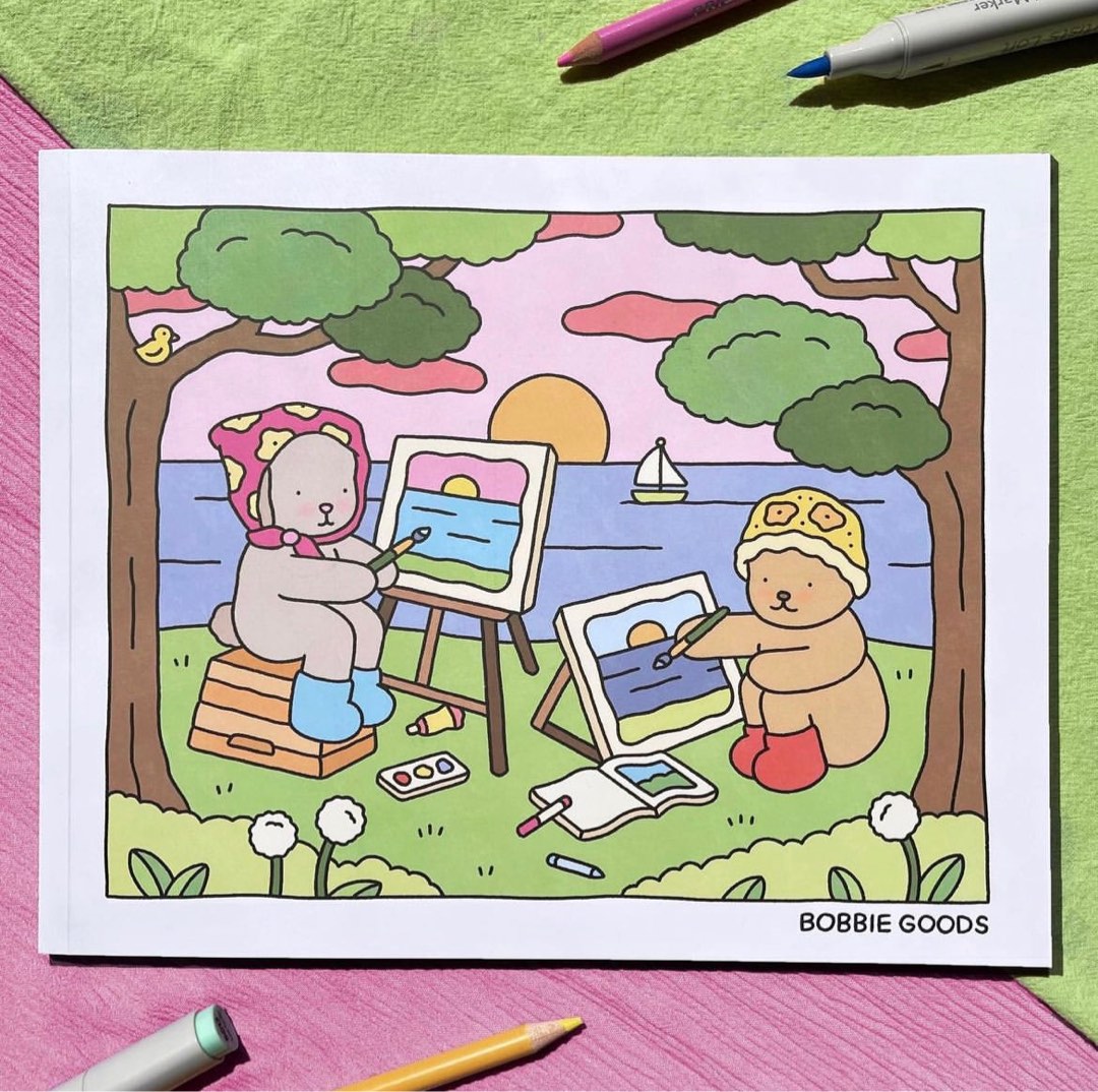 Bobbiegoods Coloring Book Digital Printables Bobbie Goods Colouring