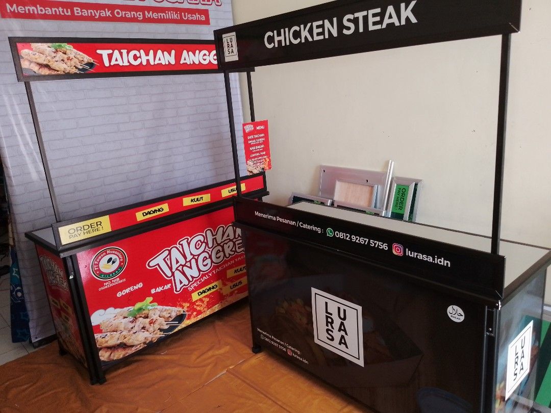 Booth Portable Meja Lipat Jumbo 1,5 Meter Aluminium Hitam, Kitchen ...