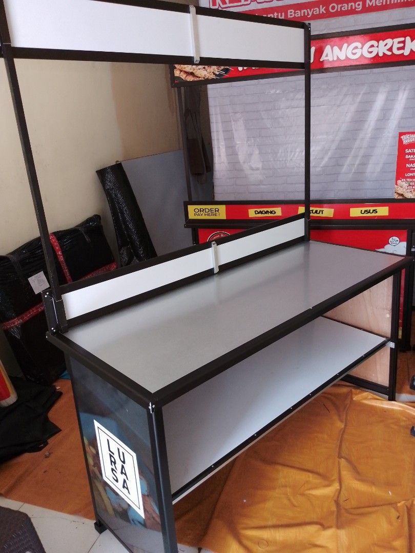 Booth Portable Meja Lipat Jumbo 1,5 Meter Aluminium Hitam, Kitchen ...
