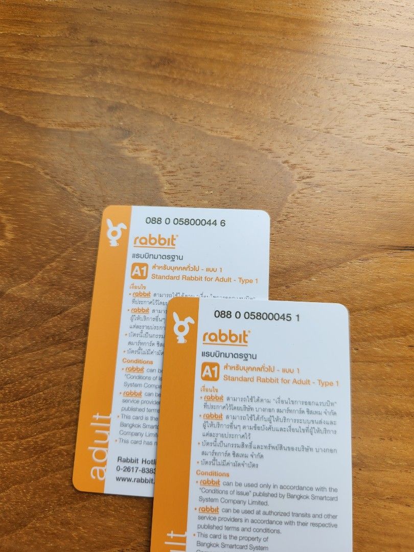 BTS Rabbit Card Bangkok, Hobbies & Toys, Travel, Travel Essentials ...