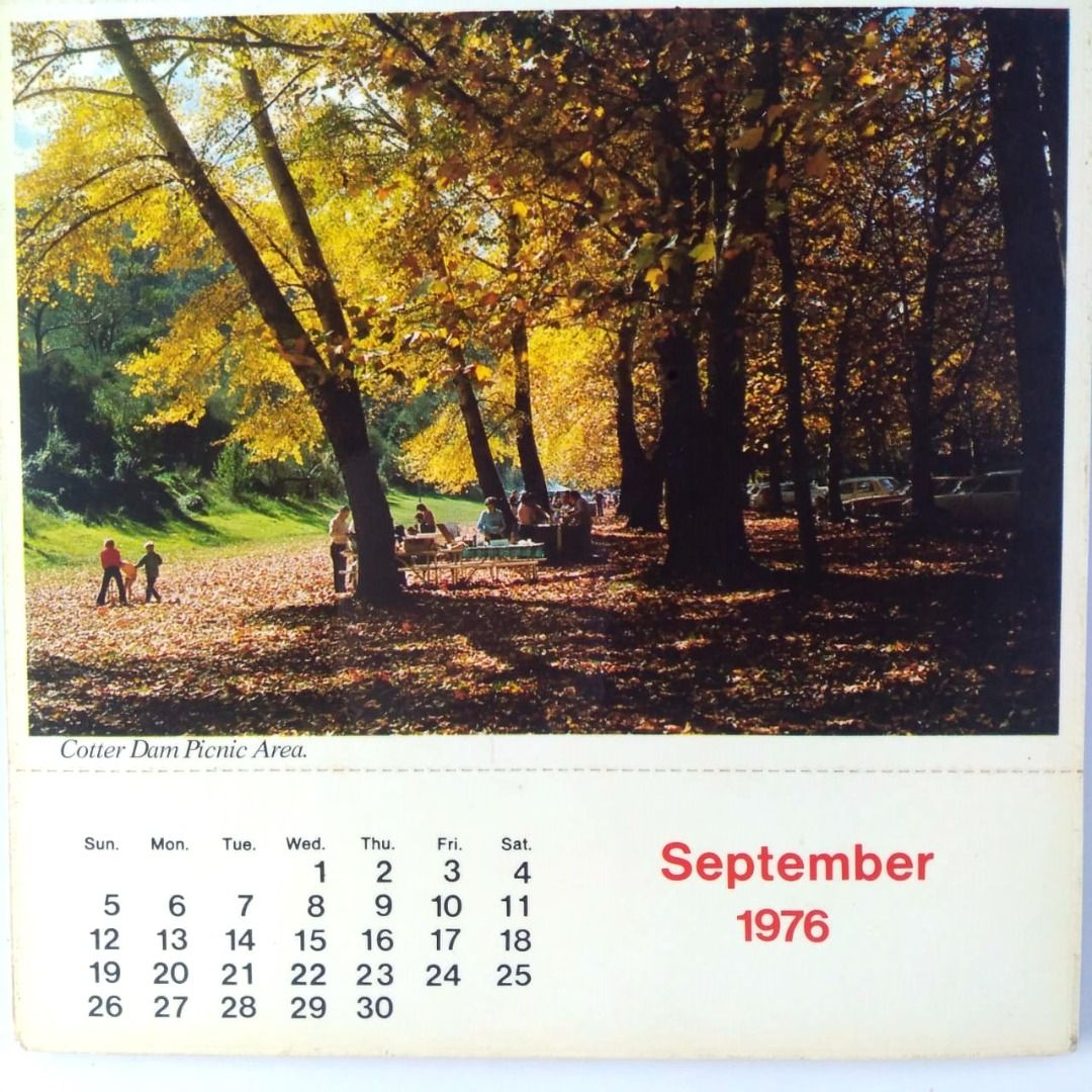 calendar post card Canberra 1976 kartu pos kalender koleksi jadul lawas ...