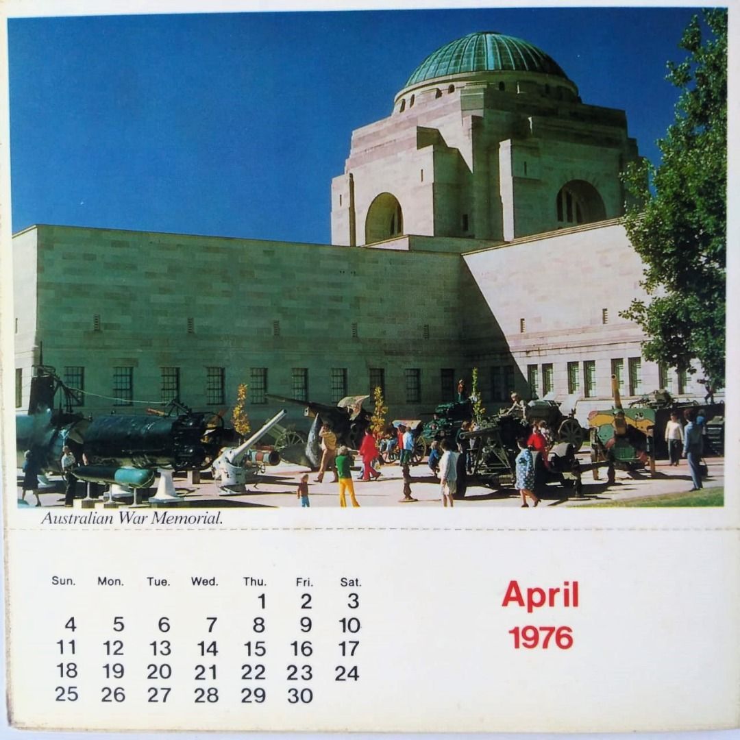 calendar post card Canberra 1976 kartu pos kalender koleksi jadul lawas ...