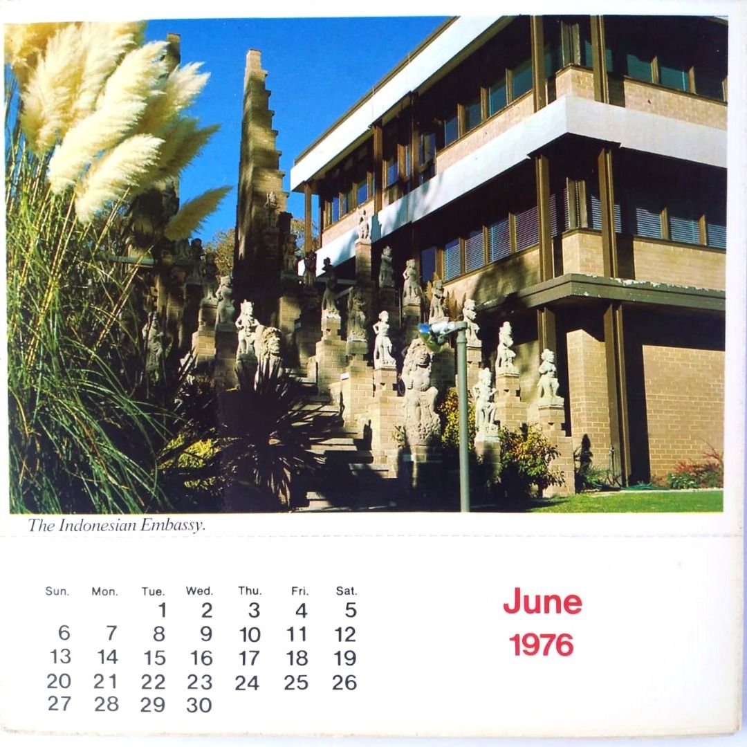 calendar post card Canberra 1976 kartu pos kalender koleksi jadul lawas ...