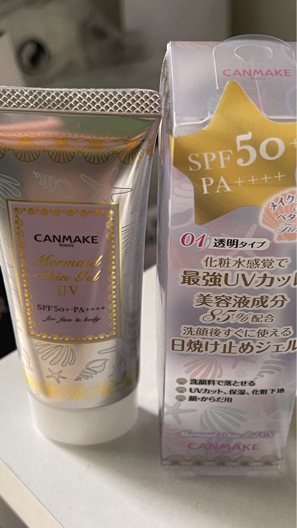 Canmake Mermaid Skin Gel UV Sunscreen Moisturizer, Beauty & Personal ...
